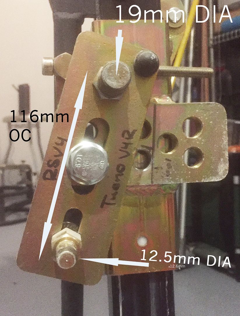 Bursig stand adaptor plate measurements.